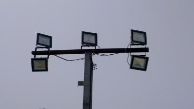 Solar LED lighting for construction sites